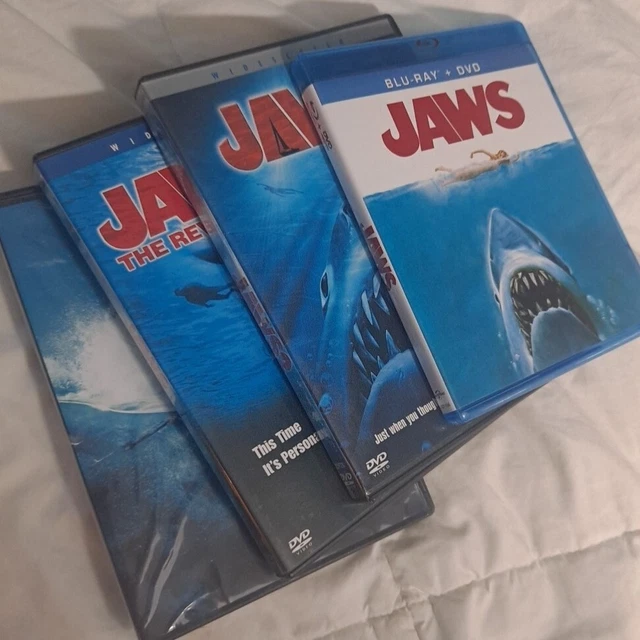 JAWS BLU-RAY/DVD 2-DISC & JAWS 2, Jaws The Revenge & MEG DVD shark ...
