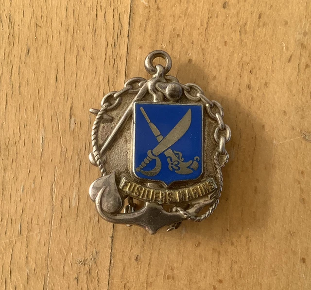 INSIGNE METAL FUSILIERS Marins Marine Nationale Occasion EUR 18,00 ...