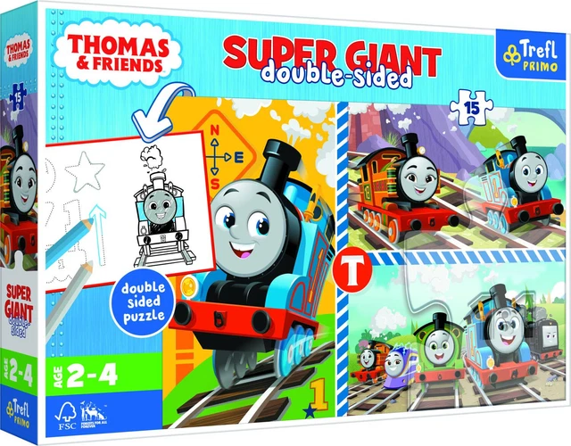 THOMAS THE TANK Engine Jigsaw Puzzle 15 Piece Super Giant Double Sided ...
