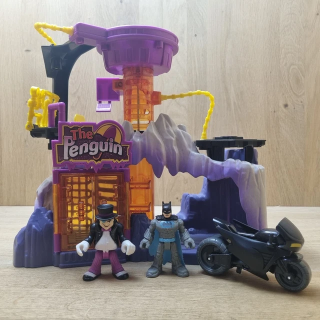 BATMAN FISHER PRICE Imaginext Il pinguino Villain Lair Playset DC Super ...