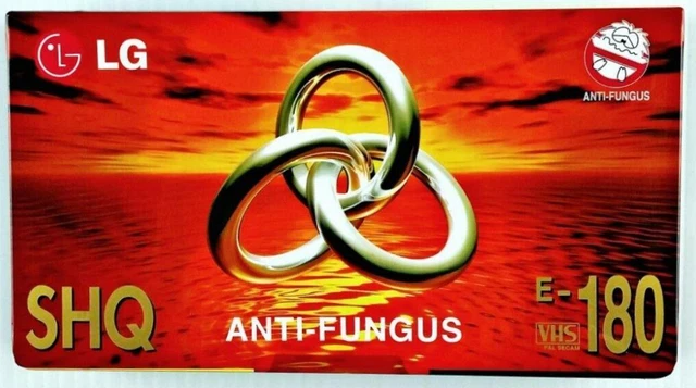 LG VHS SHQ Anti-Fungus Blank Video Cassette Tape E-180 Brand New Sealed ...