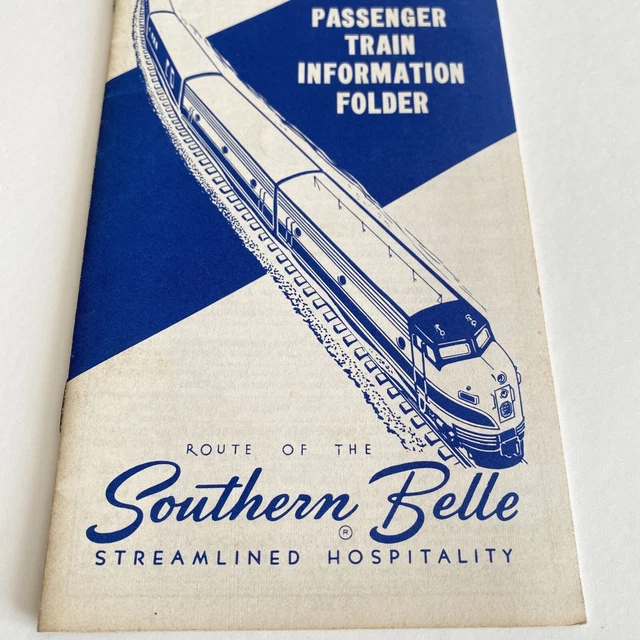1966 KANSAS CITY Southern Lines Railroad Passenger Train Info Folder Time Tables £14.36 ...