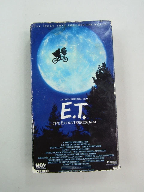 ET THE EXTRA-TERRESTRIAL VHS Steven Spielberg Sci Fi Cult Classic Green ...