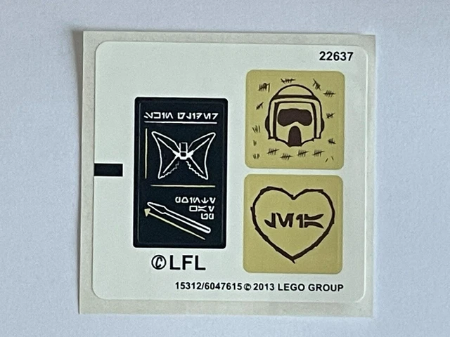 FEUILLE D'AUTOCOLLANTS LEGO Star Wars pour lot 10236 Ewok Village - UCS ...