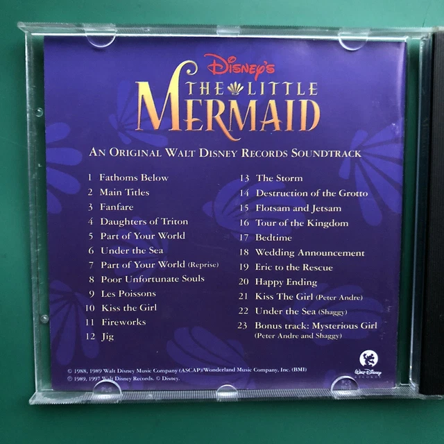 ALAN MENKEN THE LITTLE MERMAID Animated Film Soundtrack CD Peter Andre ...