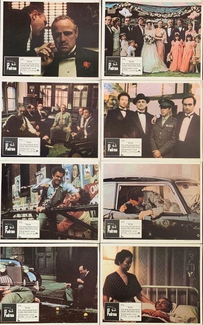 THE GODFATHER MARLON Brando Al Pacino MEXICAN LOBBY CARD SET £186.83 ...