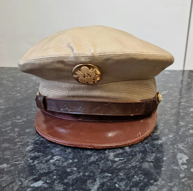 ORIGINAL WW2 U.S. army enlisted servicemans peaked cap £64.00 - PicClick UK
