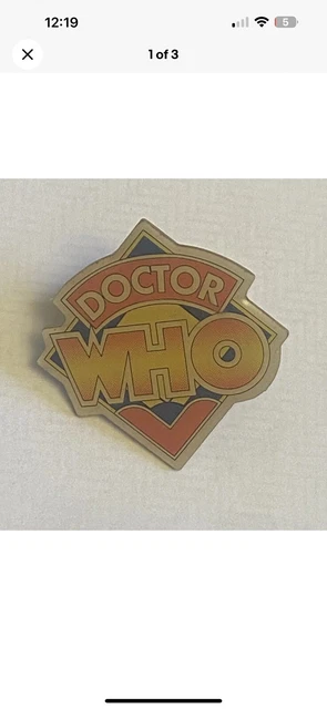 VINTAGE ORIGINAL DOCTOR WHO COLOUR LOGO 1973 ENAMEL PIN BADGE-BBC TV ...