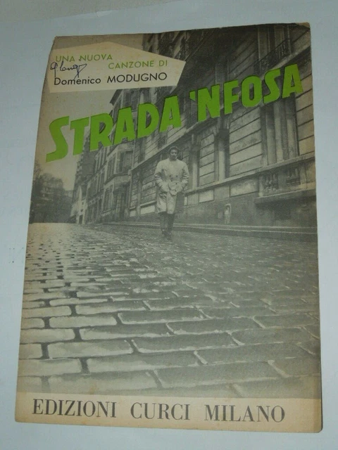 SPARTITO MUSICALE DA Collezione Del 1957 "Domenico Modugno" "Strada ...