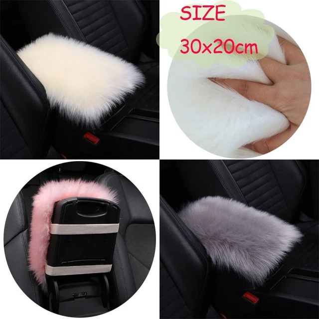 CONSOLE PROTECTOR COVERS Seat Box Mat Plush Car Armrest Pad Car Armrest ...