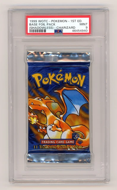 1999 POKEMON 1ST Edition Shadowless Base Set Booster Pack Charizard PSA ...