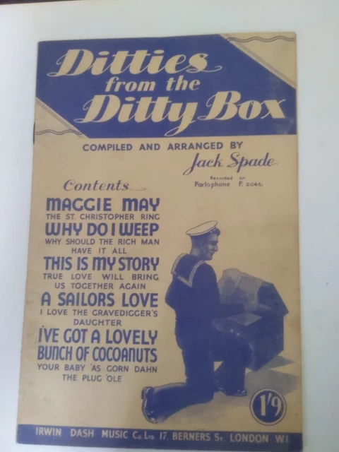 SPARTITI VINTAGE, DITTIES From The Ditty Box, Jack Spade EUR 6,95 ...