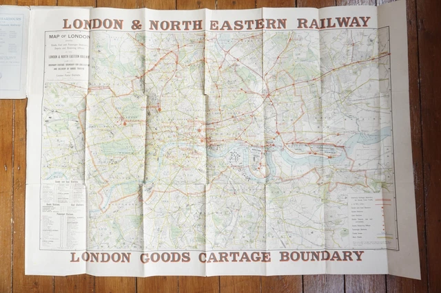 LNER RAILWAY MAP of London Goods Cartage Boundary Map £29.99 - PicClick UK