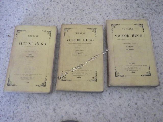 1851.THÉATRE.1ÈRE,2E ET 3E séries (Hernani etc).Victor Hugo EUR 100,00 ...