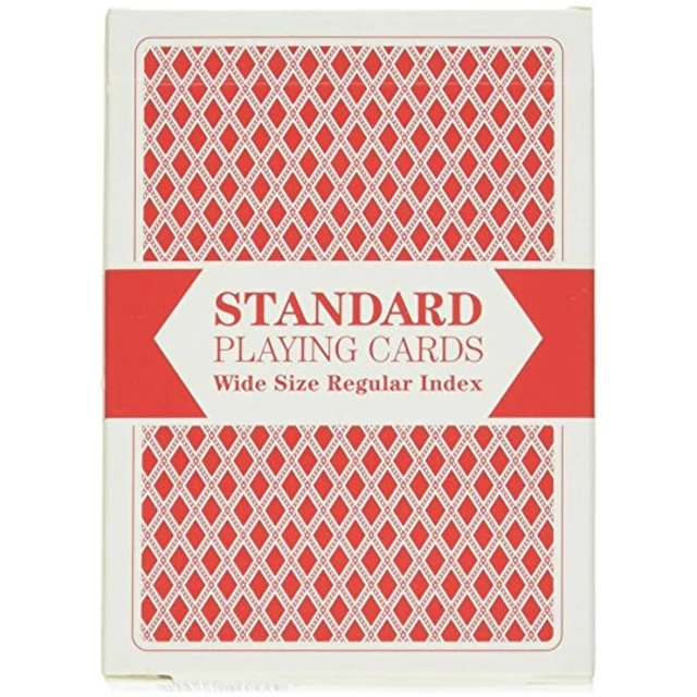 SINGLE RED DECK Standard 52 Playing Cards + 2 Jokers Wide Size Regular ...
