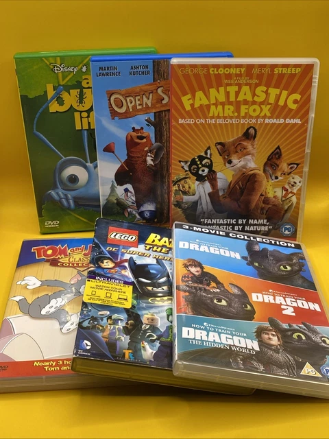 DVD BUNDLE KIDS Fun Movies x 8 Disney Dreamworks Train Your Dragon Lego ...