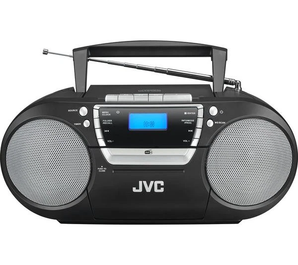 JVC RC-D322B DAB+/FM Bluetooth Boombox - Black - BOX DAMAGE £74.99 ...