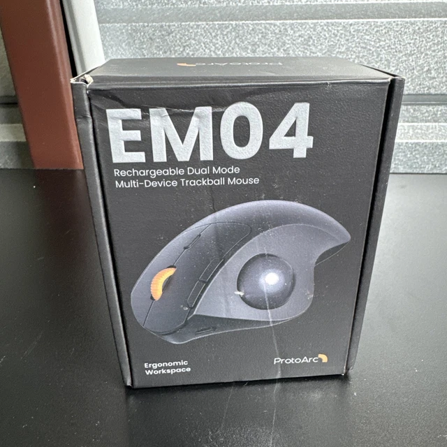 PROTOARC WIRELESS EM04 PC Ergonomic Bluetooth Trackball Mouse $24.95 ...