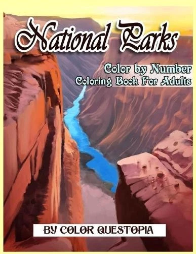NATIONAL PARKS COLOR By Number Coloring Book For Adults (Poche) EUR 11 ...