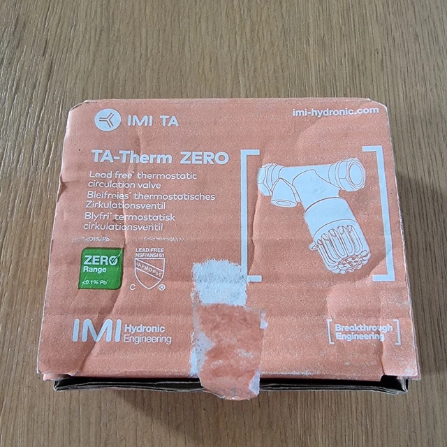 IMI TA THERM ZERO DN 15 Lead Free Thermostatic Circulation Valve £47.48 ...