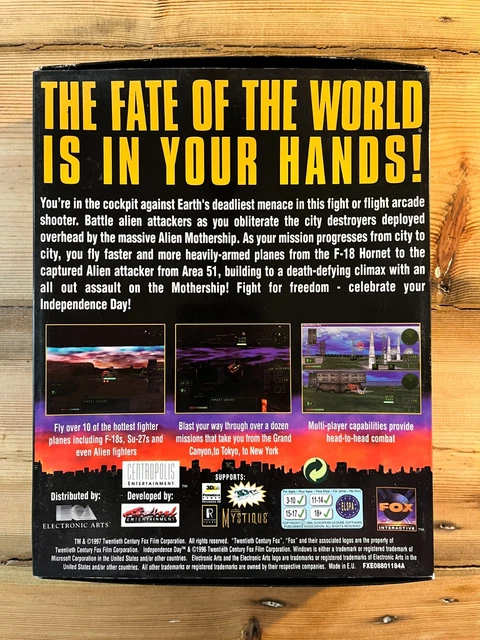 VGC INDEPENDENCE DAY PC CD-ROM 1997 Big Box Game Windows 95 English ...