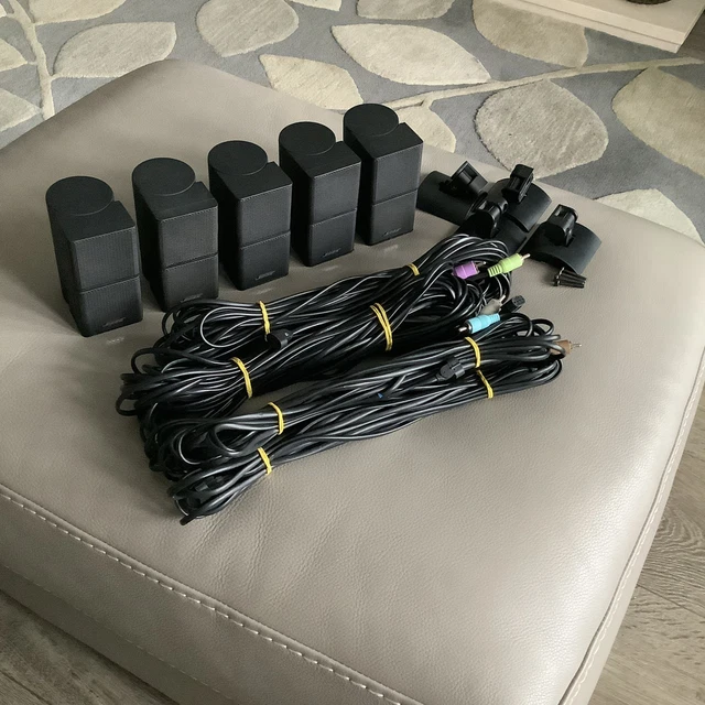 BOSE JEWEL SATELLITE/SURROUND speakers x5. PLUS Cable Set & Wall Brackets(4) £146.32 - PicClick UK