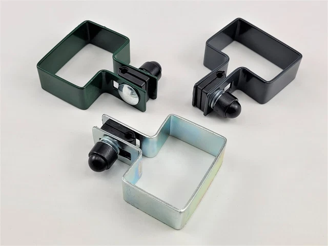 ENDSCHELLE RECHTECKIG 40X60MM SET Zaunbefestigung Schelle Zaunschelle ...