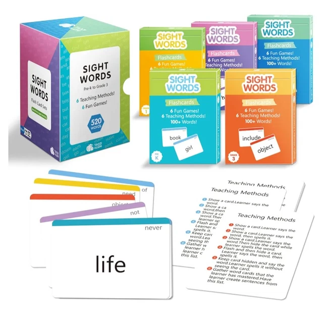 FLASH CARDS SIGHT Words For PreK- Grade3 520 $9.99 - PicClick