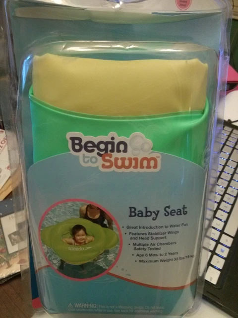 SPEEDO BEGIN TO Swim Baby Seat Yellow Green Kids - Level A 6 Mos. 2 ...