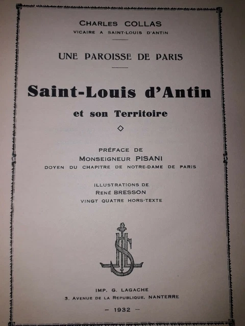 SAINT-LOUIS D'ANTIN ET son territoire / 1932 / Collas, Charles / EUR 36 ...