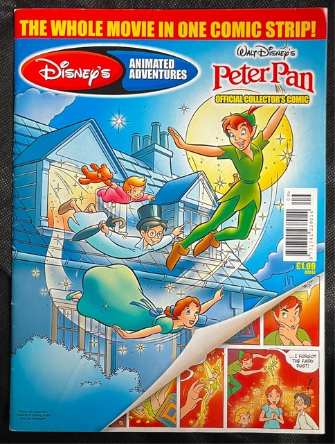 VINTAGE WALT DISNEY'S Animated Adventures Peter Pan Official Movie ...