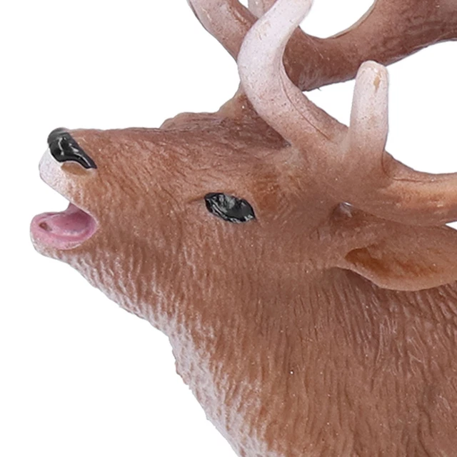 LIFELIKE DEER FIGURINE Toy Jungle Zoo Wild Deer Animal Toy Plastic ...