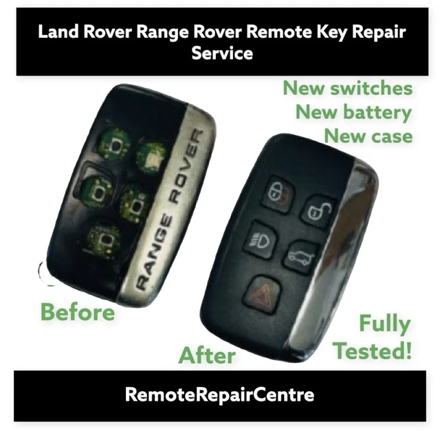 LAND ROVER DISCOVERY 4 car key fob repair service new case battery ...