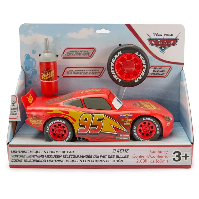 LIGHTNING MCQUEEN RACER Car Bubble Machine Disney Cars RC REMOTE ...