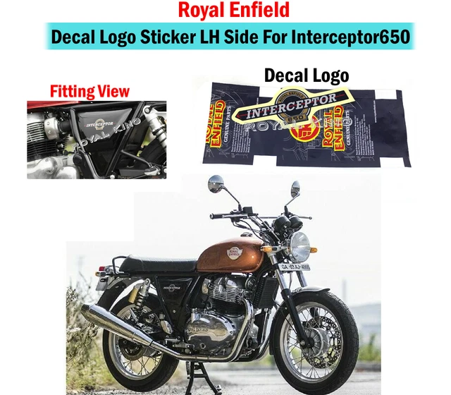 ROYAL ENFIELD &INTERCEPTOR 650" "Decal Logo Sticker for Right" -Express ...
