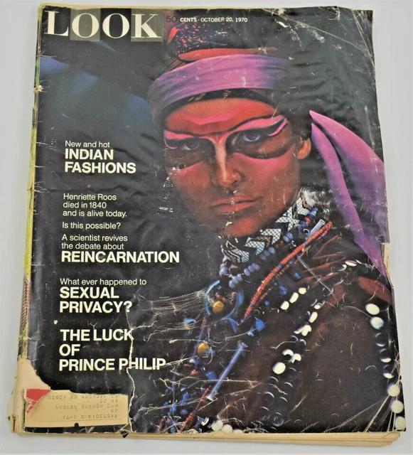 LOOK MAGAZINE OCTOBER 20 1970 Indian Fashions Prince Philip Sexual ...