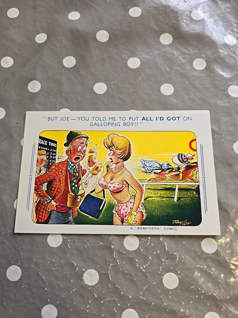 VINTAGE SAUCY SEASIDE Comic Postcard Bamforth Black Triangle No 1943 ...