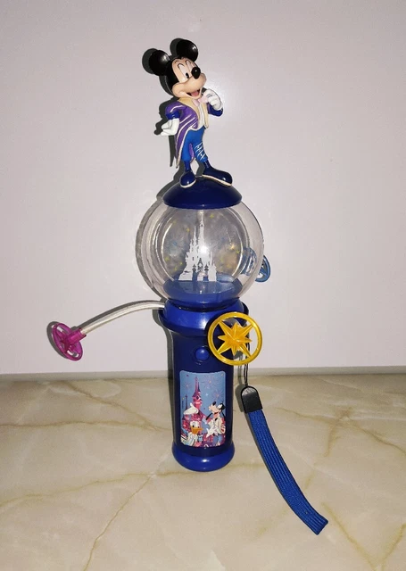 DISNEYLAND PARIS 30TH Anniversary Mickey Mouse Spinning Light Up Wand ...