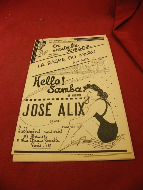 & SPARTITO LA Raspa Medio Hello Samba José Alix Fred Ariel " EUR 17,76 - PicClick IT