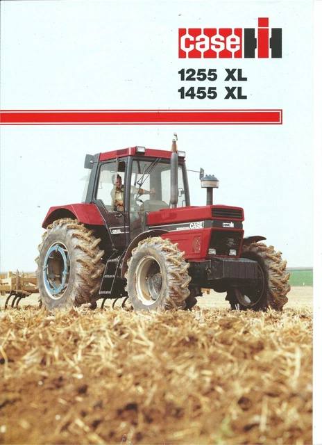BROCHURE PROSPEKT PROSPECTUS publicitaire tracteur CASE IH 1255 XL ...