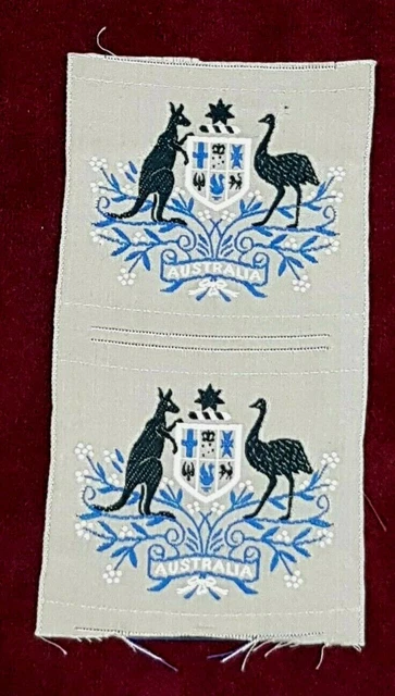 POST WW2 AUSTRALIAN Army Insignia Badge Patch Unused Joined Pair 2 $15. ...