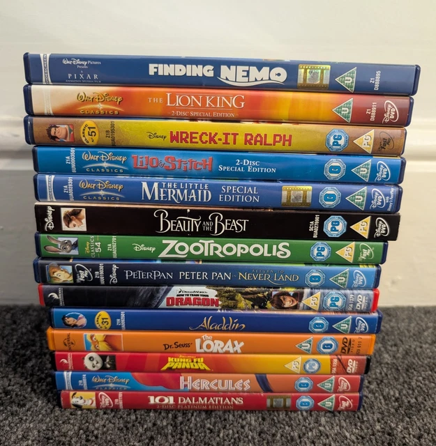 KIDS DVD BUNDLE Disney Kung Fu Panda, Finding Nemo, Zootropolis Etc ...