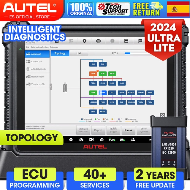 2024 AUTEL MAXISYS Ultra Lite OBD2 Diagnóstico Programación ECU ...