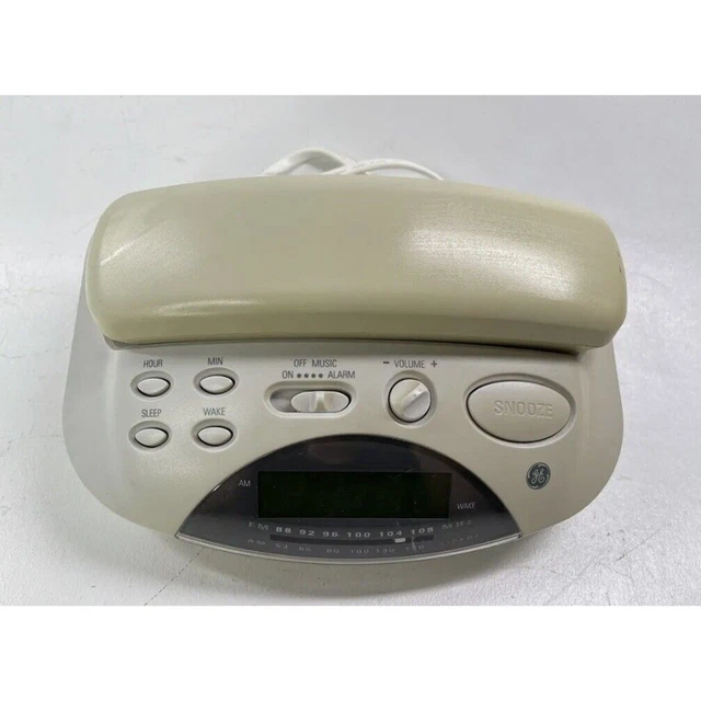 GENERAL ELECTRIC ALARM Clock LCD AM/FM Radio Telephone GE 2-9291A £16. ...