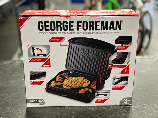 GEORGE FOREMAN MEDIUM Fit Grill Griddle Hot Plate Toastie Maker Machine ...