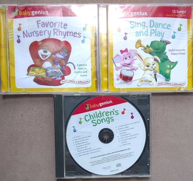 BABY GENIUS FAVORITE Children's Songs 3 CDs Box Set Sing-A-Long Series ...