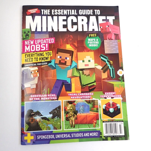 THE ESSENTIAL GUIDE To Minecraft Magazine, Free Maps Posters 2024 $6.99 ...