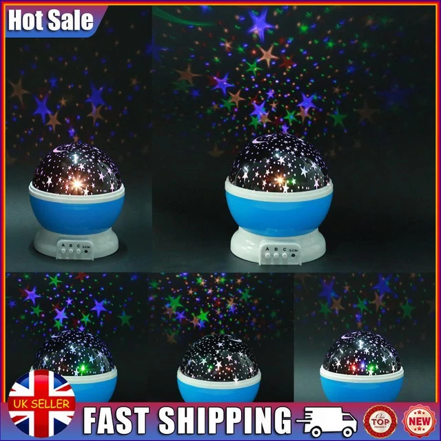 ROTATING PROJECTOR STARRY Night Lamp Projection LED Lights Xmas Gift ...