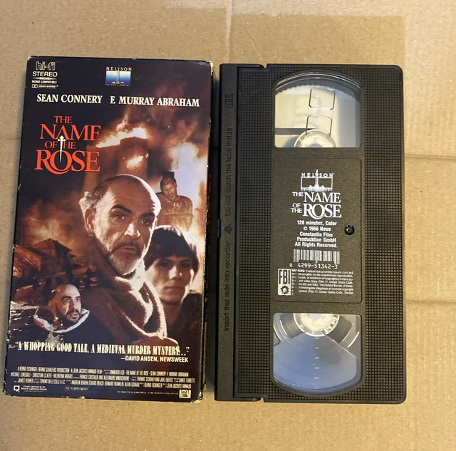 THE NAME OF the Rose VHS Sean Connery, F. Murray Abraham, Christian ...