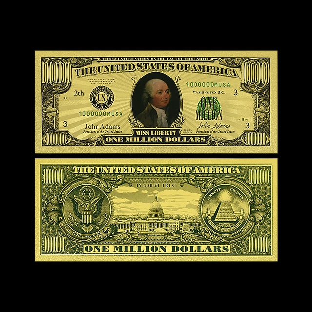 46 PRESIDENTS OF The United States Gold Banknotes One Million Dollars ...